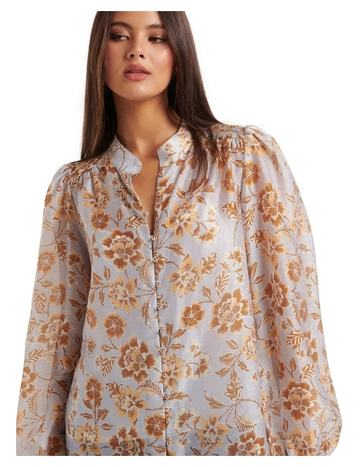 Forever New Amelia Printed Button Down Blouse in Multi | MYER