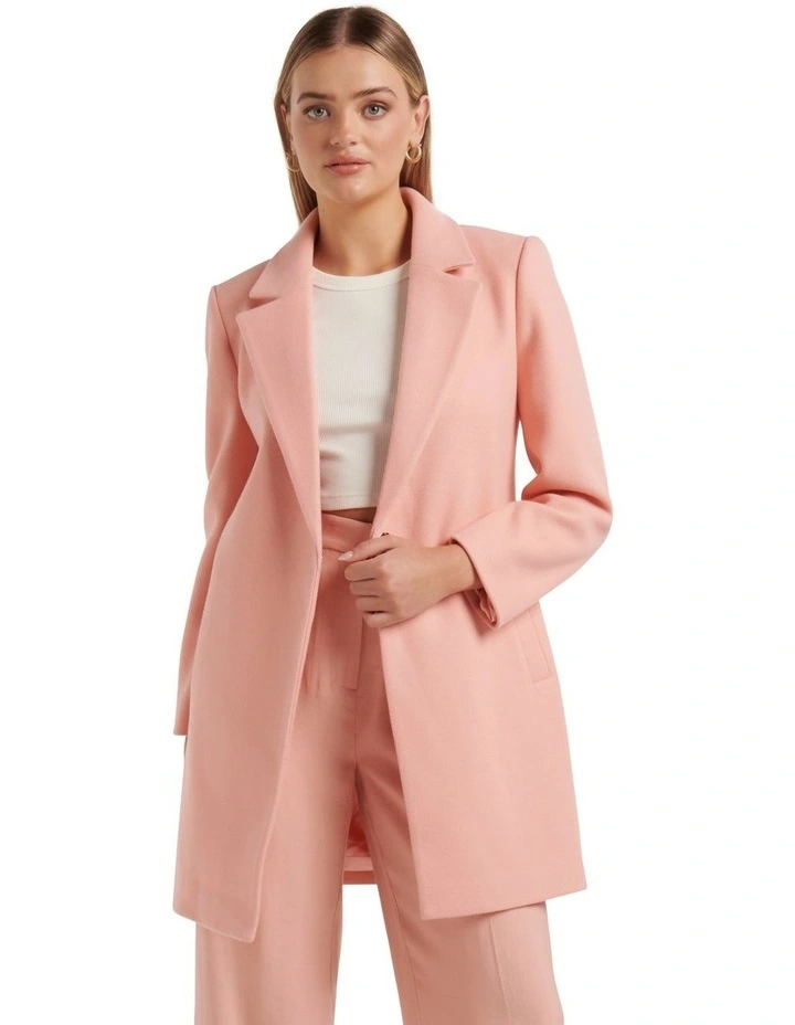 Forever New Diana Single Breasted Coatigan in Pink | MYER