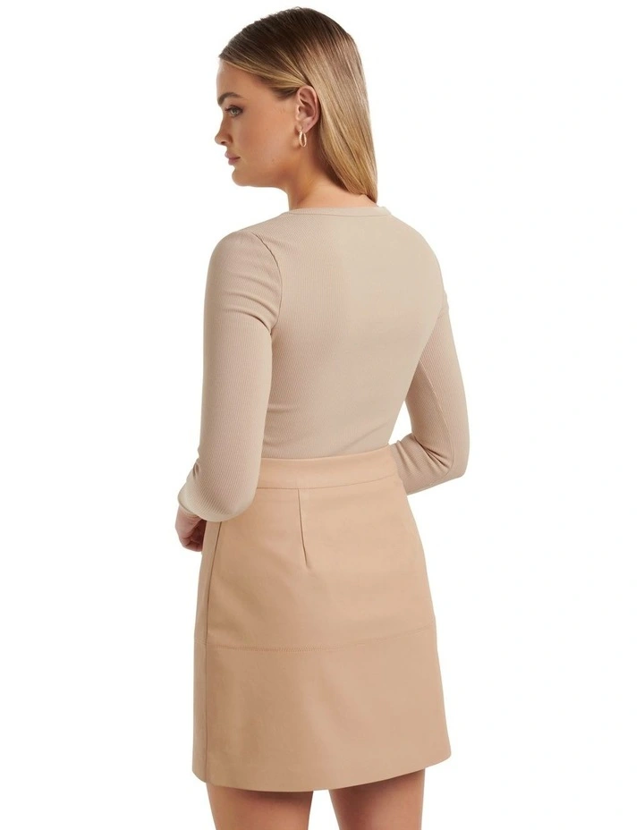 Forever New Darcy Crew Neck Top in Cream | MYER