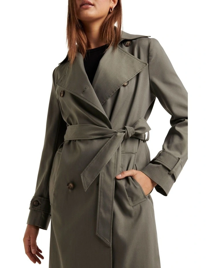 Forever New Hamilton Trench Mac in Green | MYER