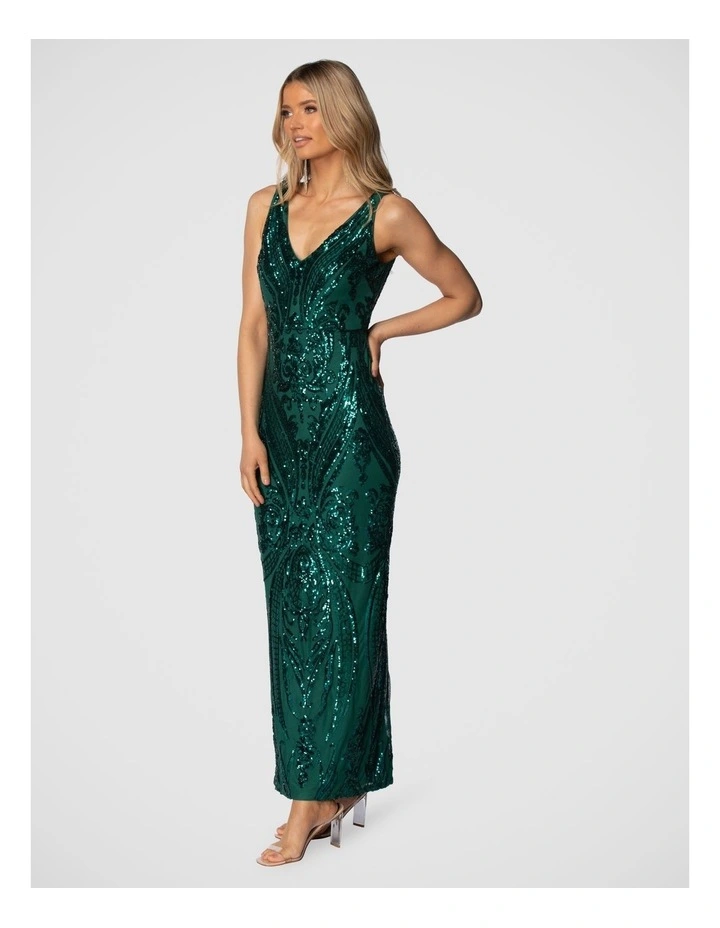 Pilgrim Mariana Gown in Emerald | MYER