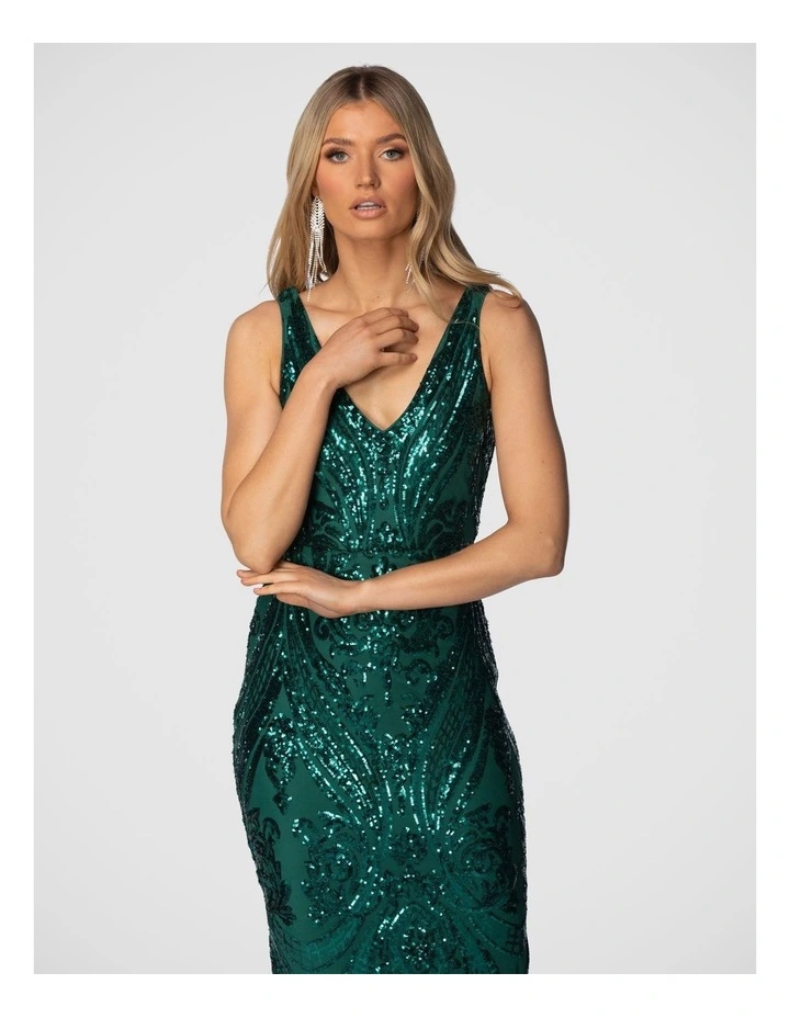 Pilgrim Mariana Gown in Emerald | MYER