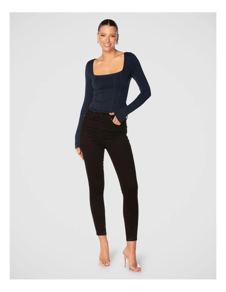 Pilgrim Azure Square Neck Top in Blue | MYER