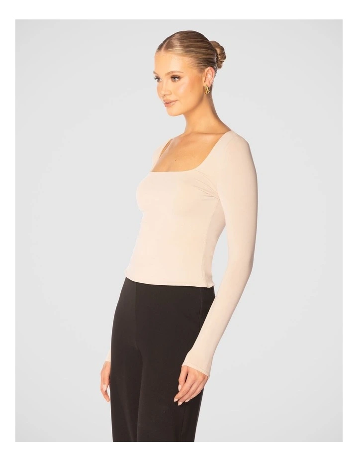 Pilgrim Carine Long Sleeve Top In Stone | MYER