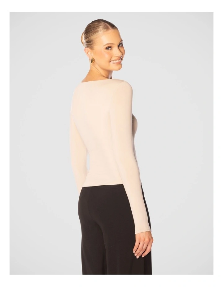 Pilgrim Carine Long Sleeve Top in Stone | MYER