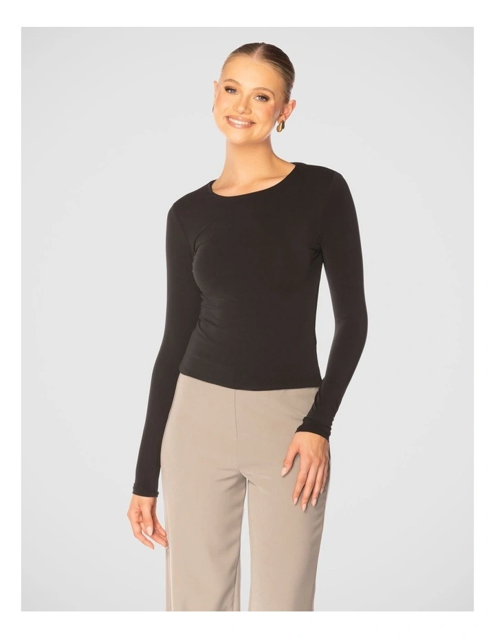 Pilgrim Dakoa Long Sleeve Top in Black | MYER