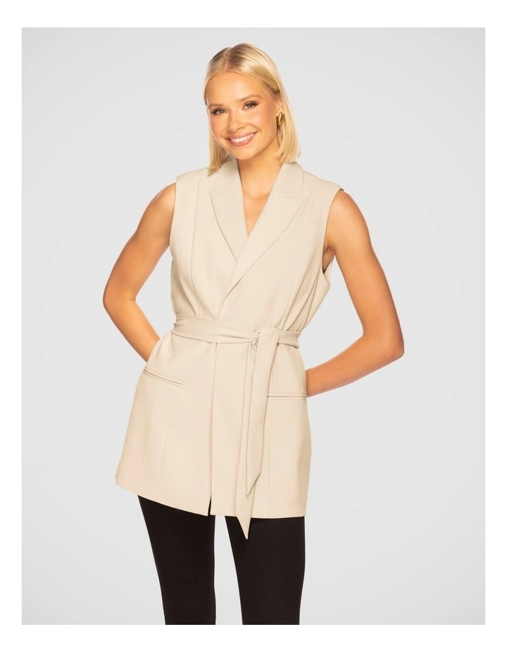 Pilgrim Flora Longline Vest in Stone | MYER