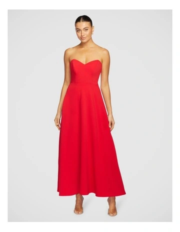 Pilgrim Kennedy Strapless Gown In Red | MYER