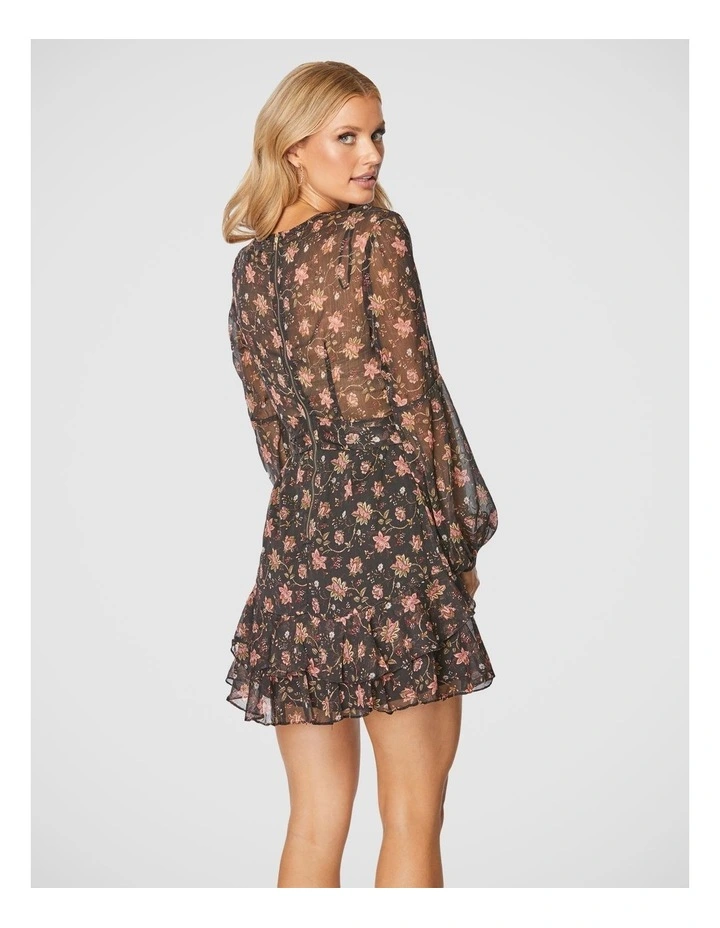 Pilgrim Martina Mini Dress in Black Multi | MYER