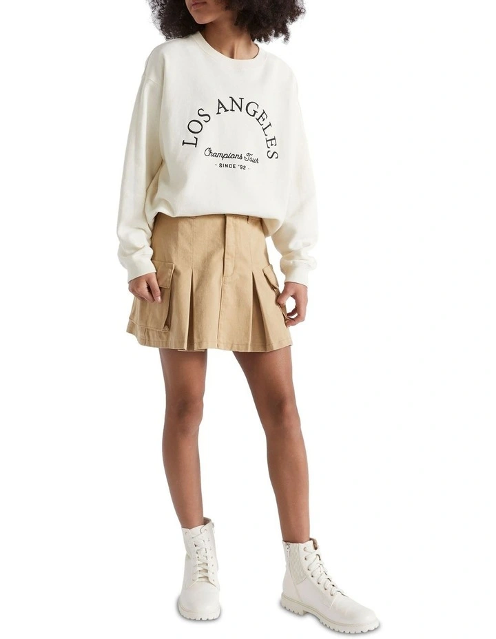 Seed Heritage Cargo Pleat Skirt in Ecru | MYER