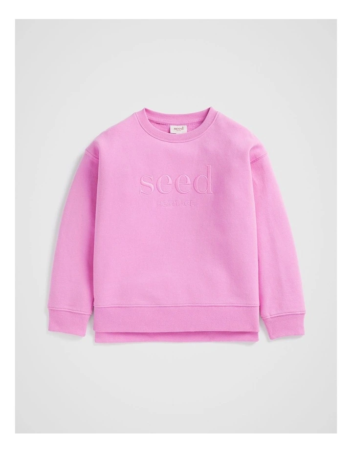 Seed Heritage Core Logo Sweat in Lily | MYER