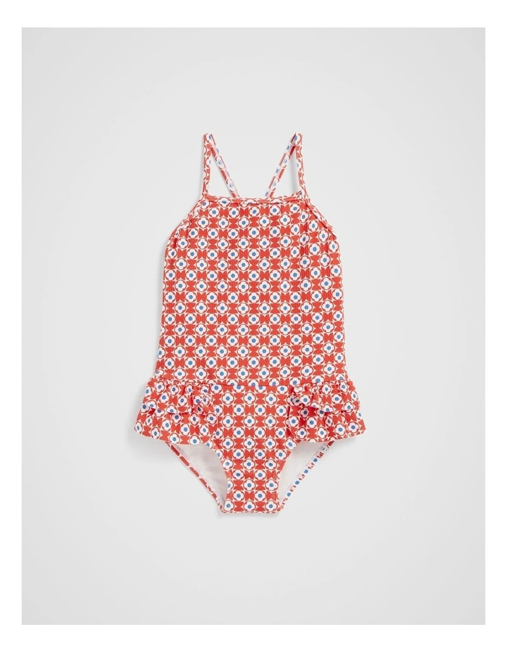 Seed Heritage Geo Floral Bather Swimsuit in Watermelon | MYER