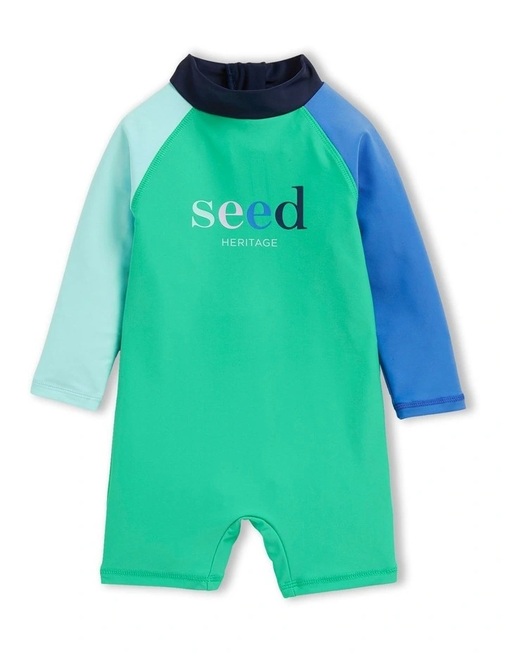 Seed Heritage Colourblock Rashsuit in Multi | MYER