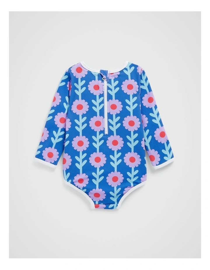Seed Heritage Retro Daisy Rash Suit in Marine | MYER