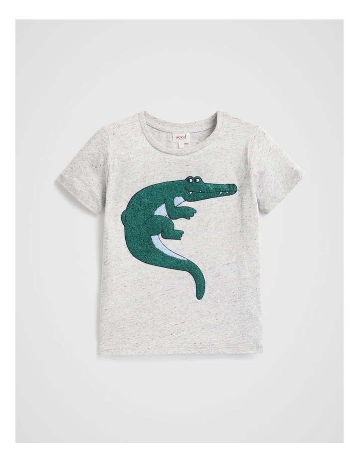 Seed Heritage Crocodile Tee in Cloudy Merle | MYER