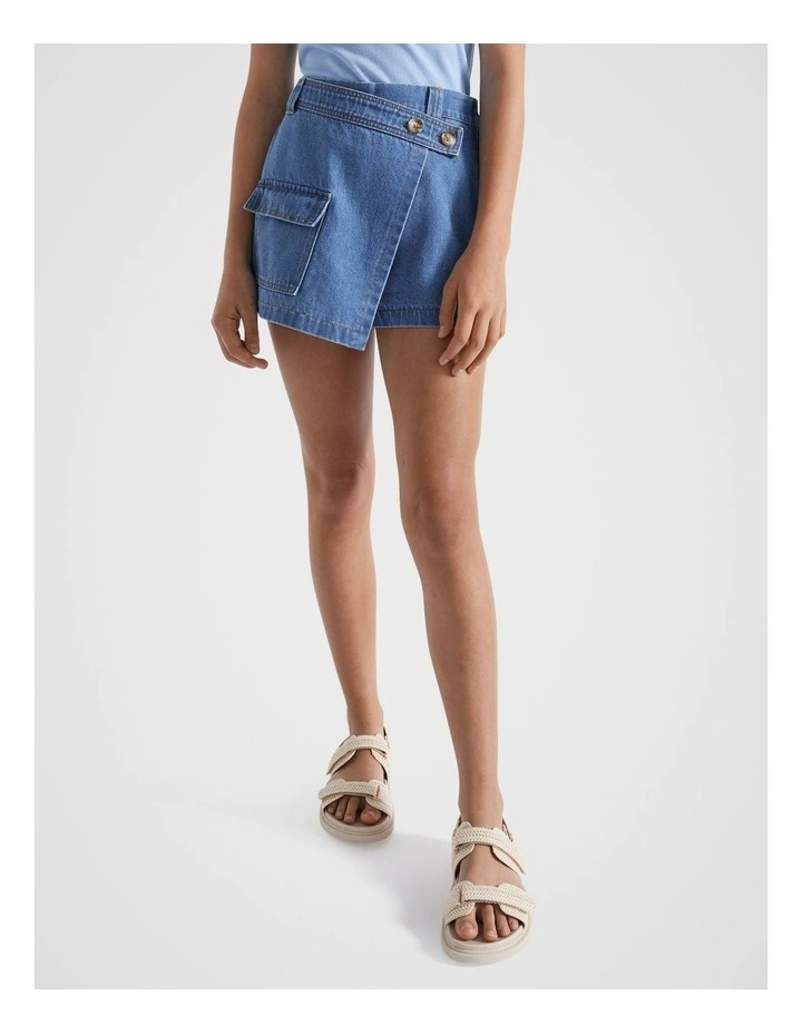 Seed Heritage Denim Skort in Bright Blue Wash | MYER