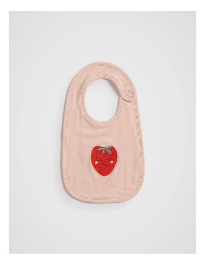 Seed Heritage Strawberry Bib in Rosewater | MYER
