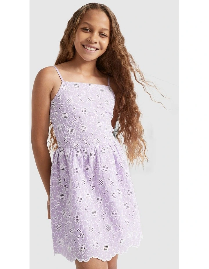 Seed Heritage Cutwork Dress in Lavender | MYER