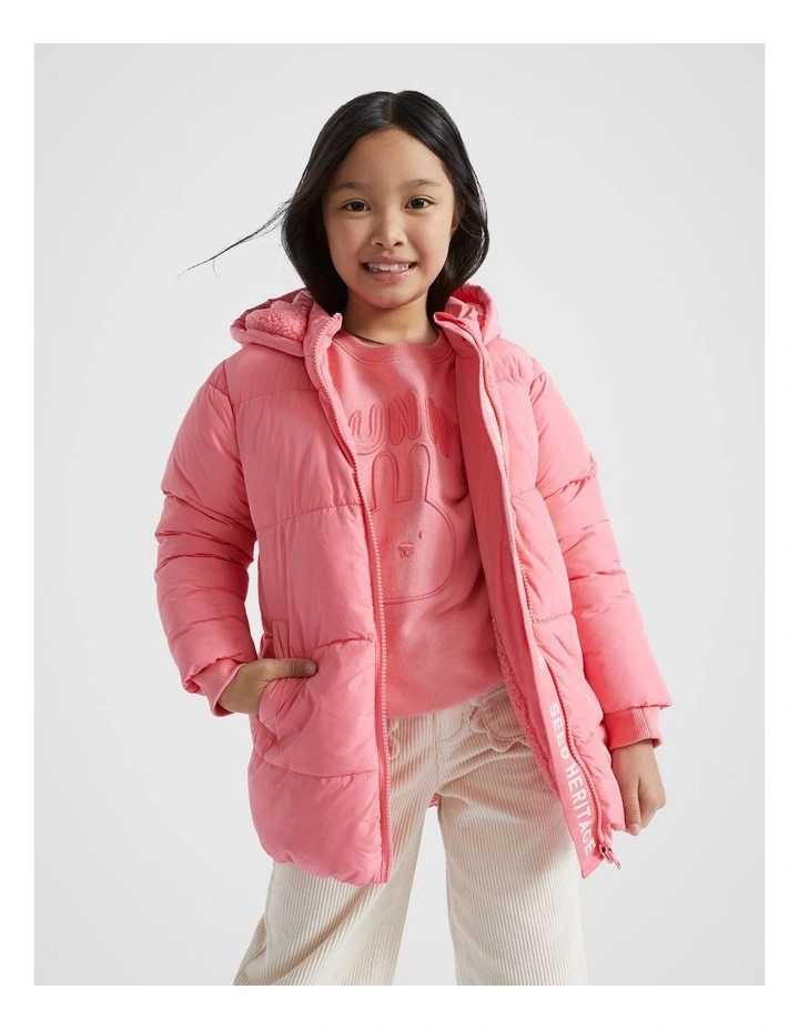 Seed Heritage Core Puffer Jacket in Peach | MYER