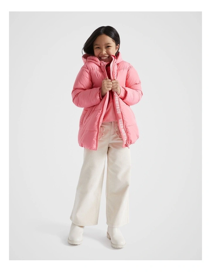 Seed Heritage Core Puffer Jacket in Peach | MYER