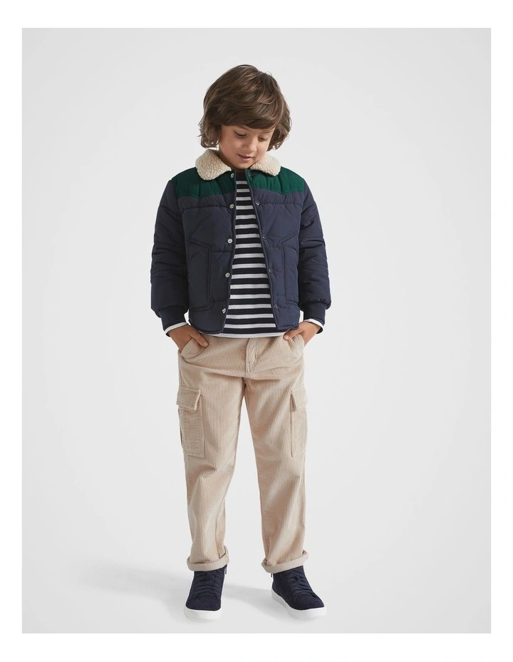 Seed Heritage Teddy Collar Jacket in Midnight Blue | MYER