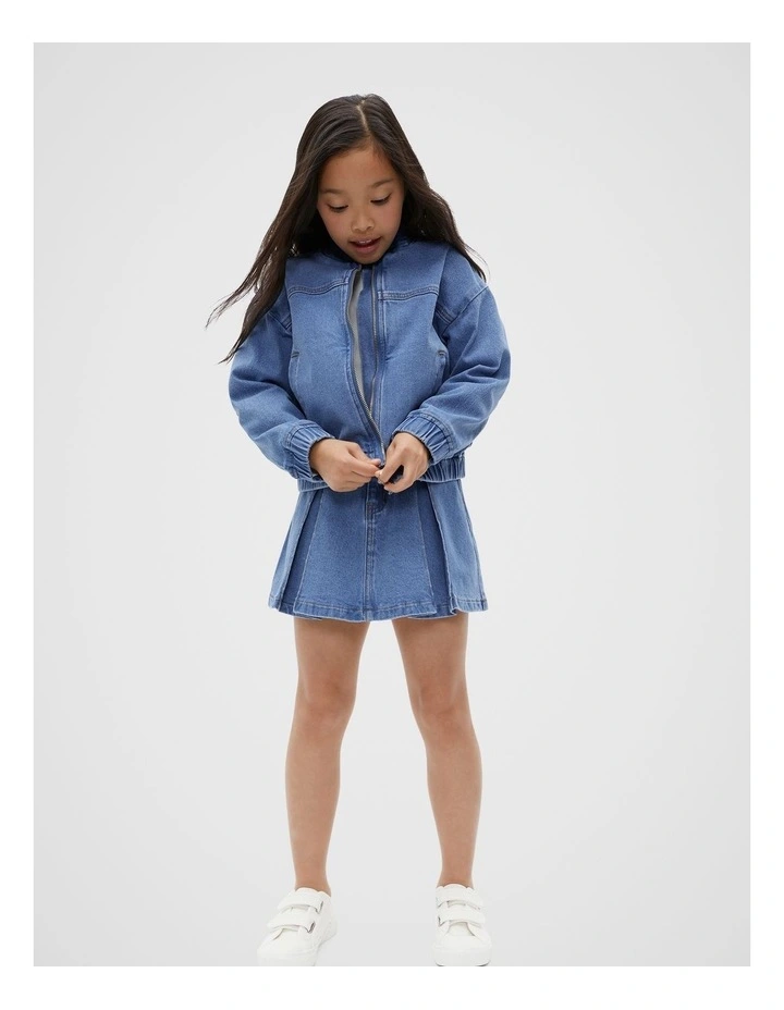 Seed Heritage Denim Bomber In Bright Blue Wash | MYER