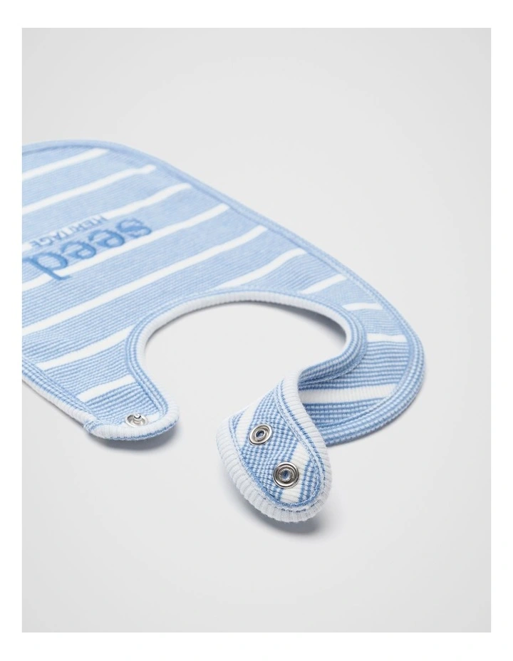 Seed Heritage Logo Rib Bib in Blue | MYER