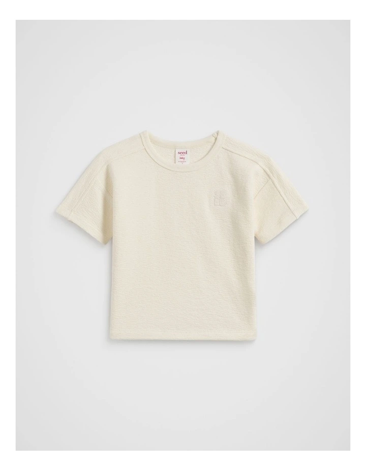 Seed Heritage Textured Tee in Cream | MYER