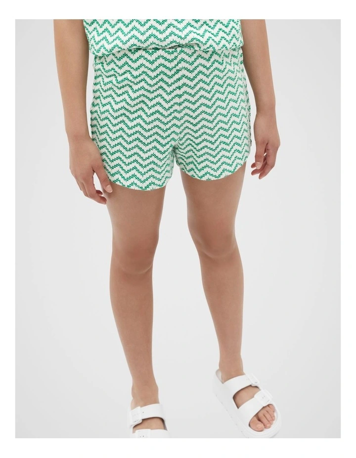 Seed Heritage Zig Zag Shorts in Jade Green | MYER
