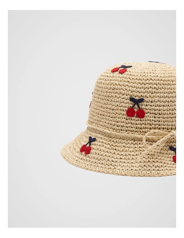 Seed Heritage Cherry Straw Hat in Natural | MYER