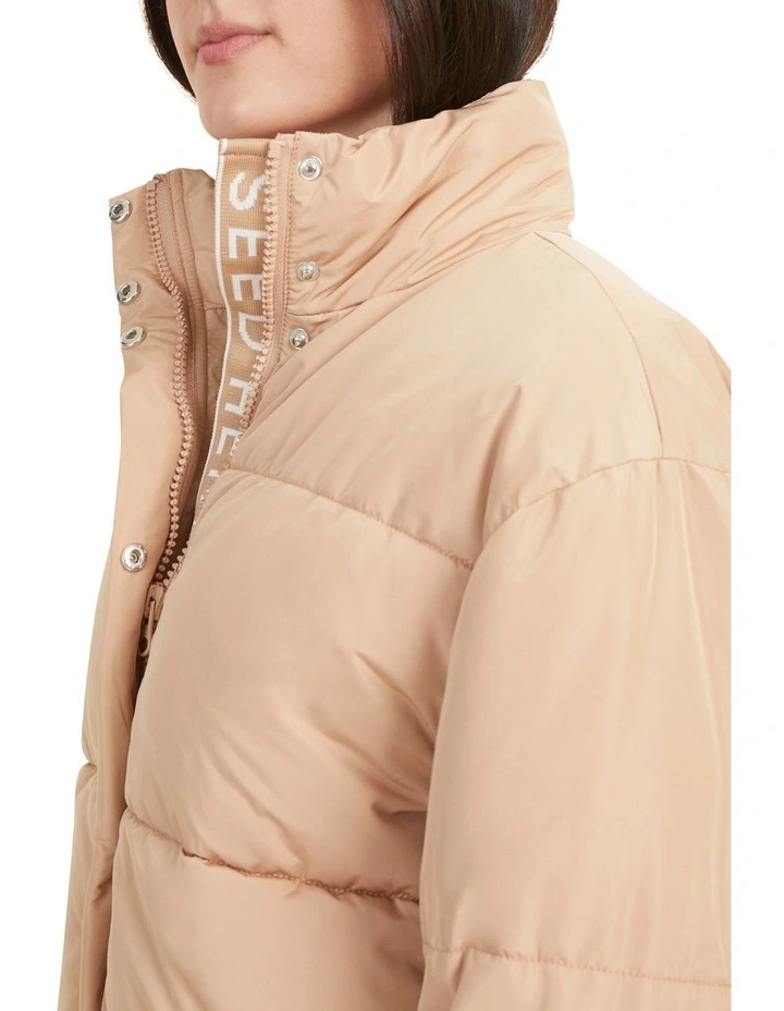 Seed Heritage Logo Puffer Jacket Sand | MYER