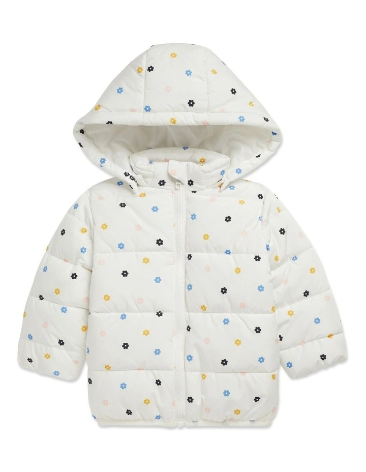 Seed Heritage Mini Flower Puffer in White | MYER