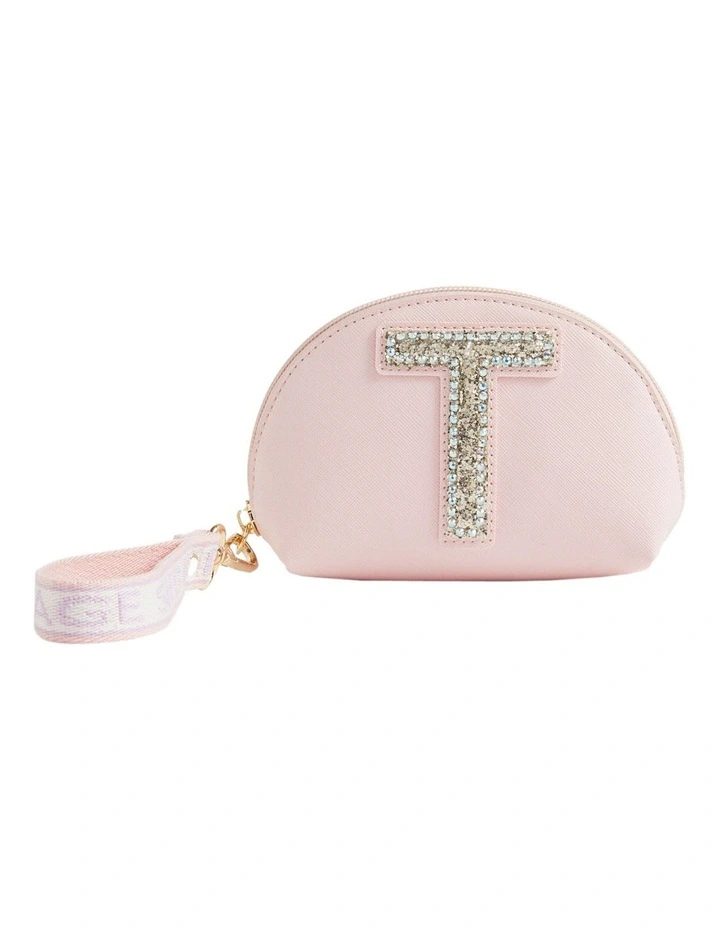 Seed Heritage Glitter Initial "T" Purse in Pink | MYER