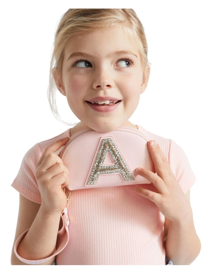 Seed Heritage Glitter Initial "T" Purse in Pink | MYER