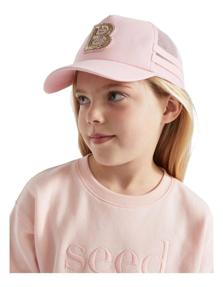Seed Heritage Glitter Initial "U" Cap in Pink | MYER