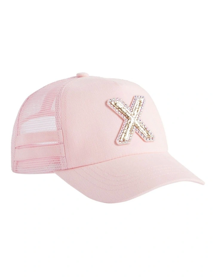 Seed Heritage Glitter Initial "X" Cap in Pink | MYER