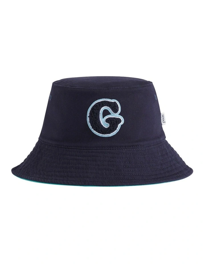 Seed Heritage Reversible Initial "G" Bucket Hat in Navy | MYER