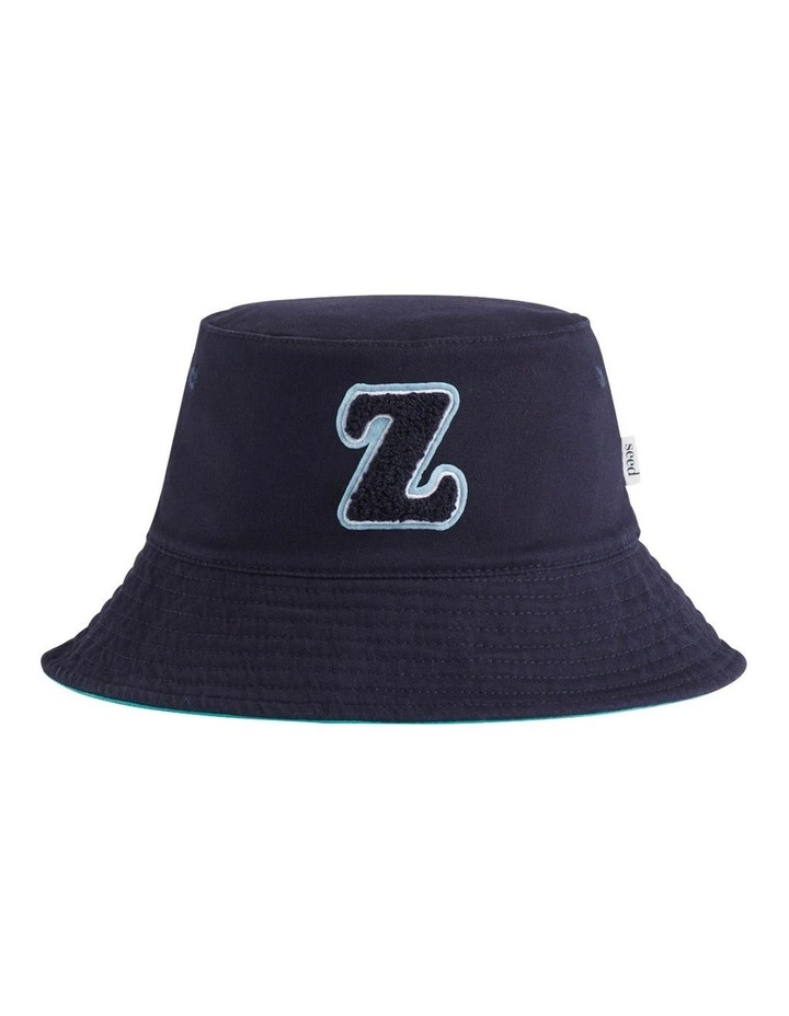 Seed Heritage Reversible Initial "Z" Bucket Hat in Navy | MYER