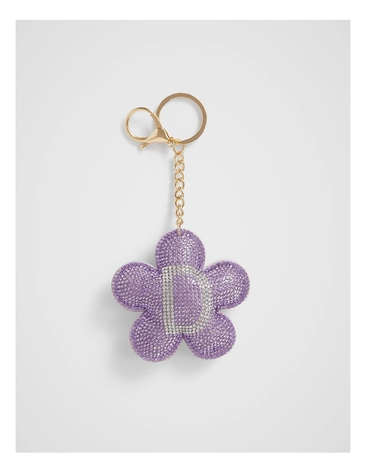 Seed Heritage Daisy Initial "D" Keyring in Purple | MYER