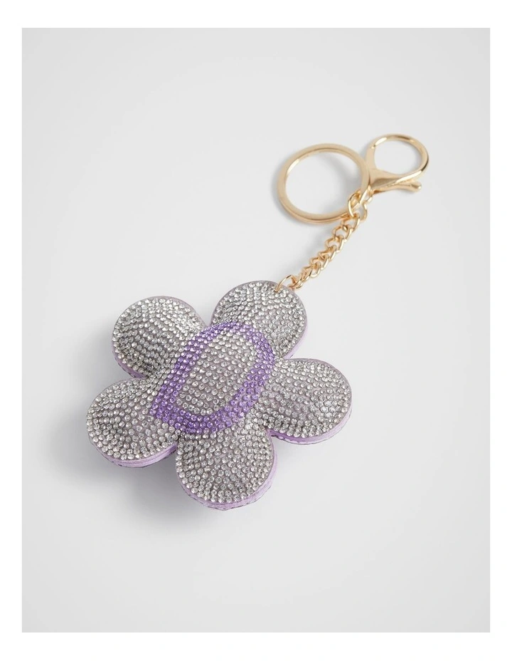 Seed Heritage Daisy Initial "D" Keyring In Purple | MYER