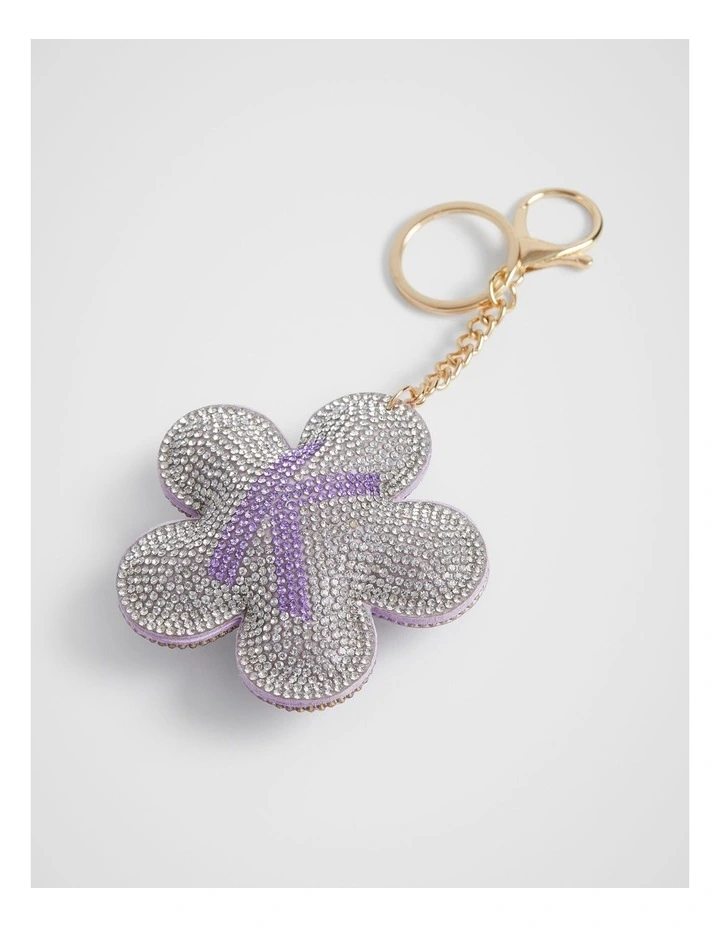 Seed Heritage Daisy Initial "K" Keyring in Purple | MYER