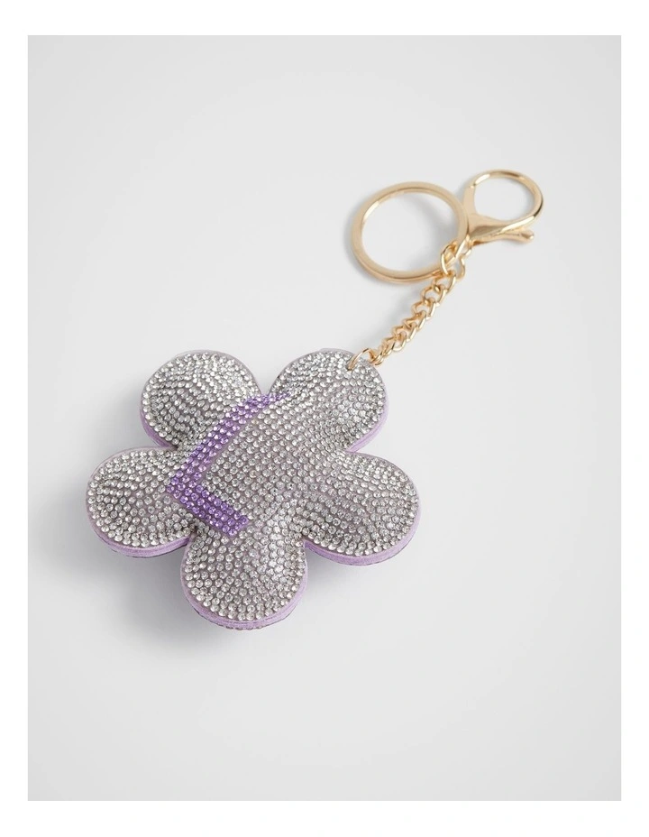 Seed Heritage Daisy Initial "L" Keyring in Purple | MYER