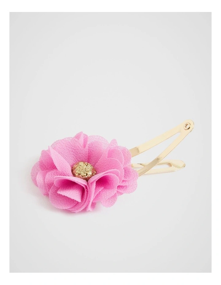 Seed Heritage Chiffon Flower Snap Clip in Lily | MYER