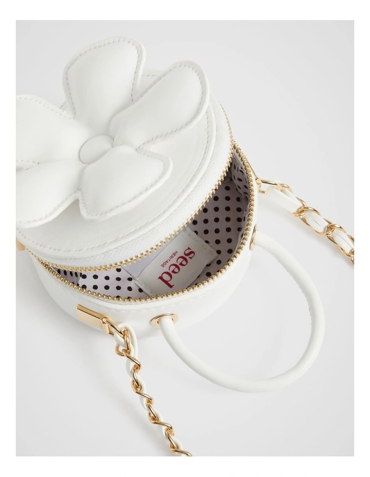 Seed Heritage Mini Flower Bag in White | MYER