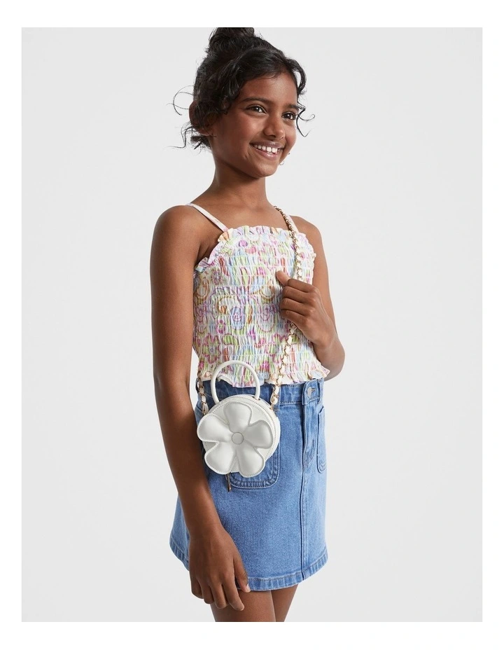 Seed Heritage Mini Flower Bag in White | MYER