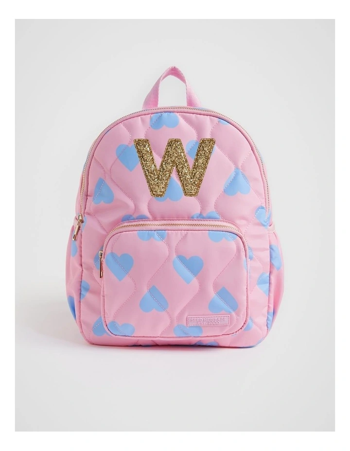 Seed Heritage Quilted Initial "W" Backpack in Pink | MYER
