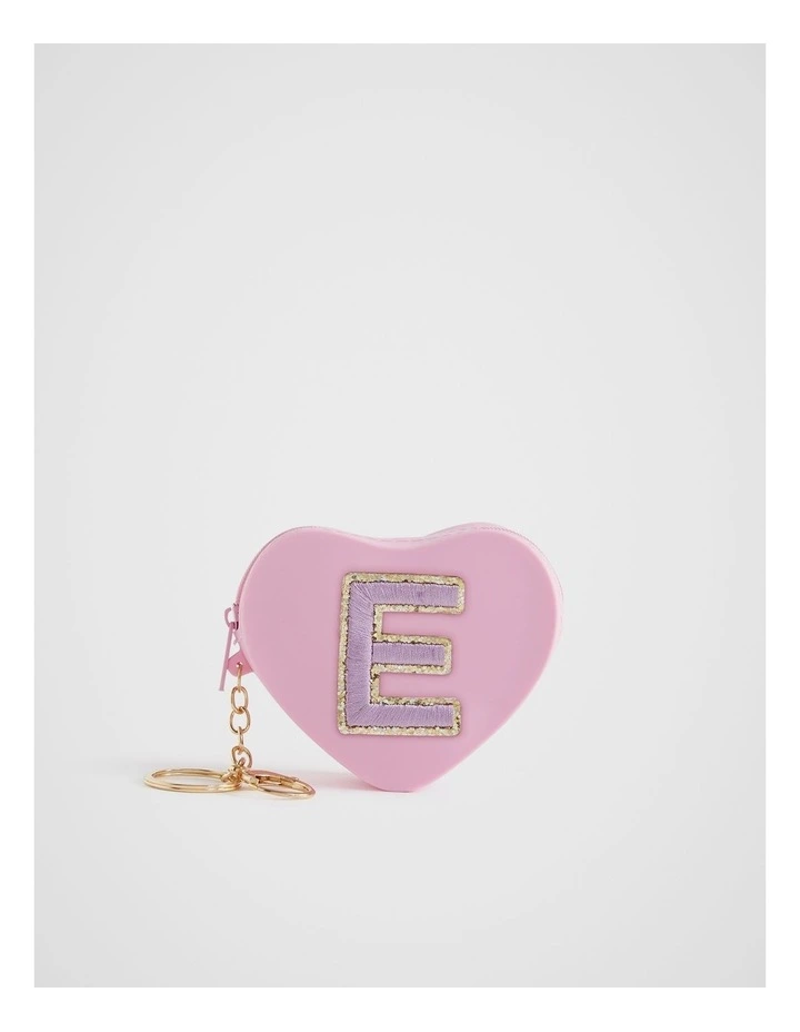 Seed Heritage Silicone Initial "E" Keyring in Pink | MYER