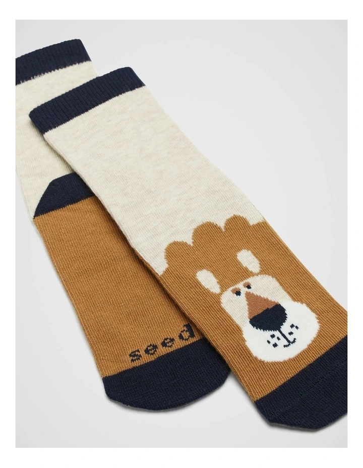 Seed Heritage Lion Sock in Multi | MYER