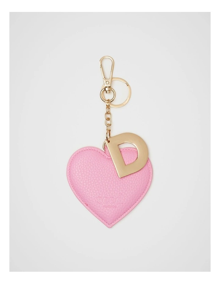 heart initial keyring