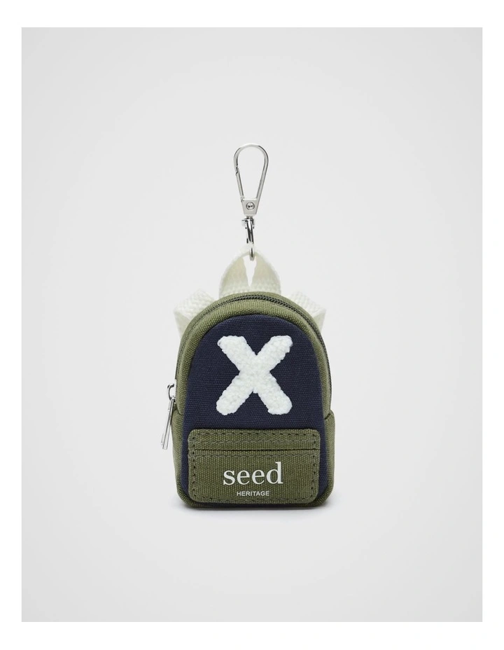 Seed Heritage Initial X Mini Backpack Keyring inMulti | MYER